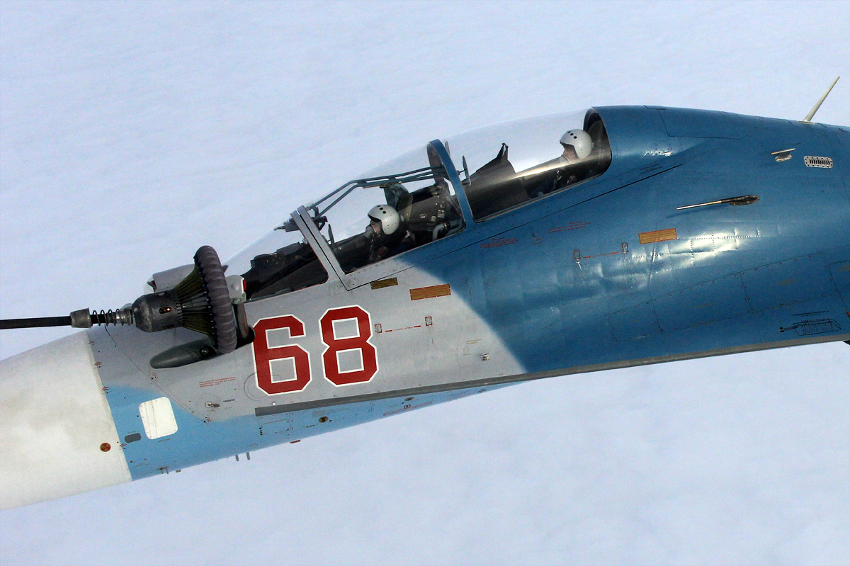 In-flight refuelling practice of Russian military aviation