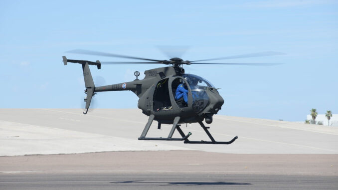 Maiden flight of the Thailand´s first AH-6 Little Bird